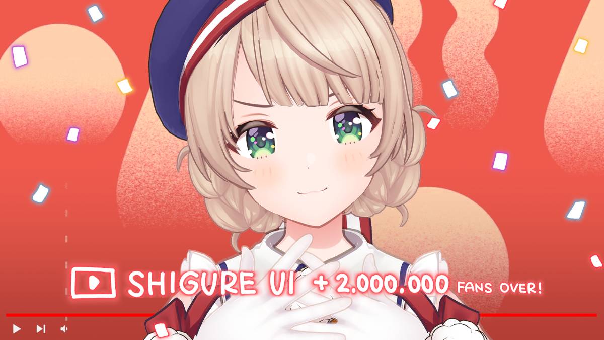 VTUBER SHIGURE UI通过200万YouTube用户