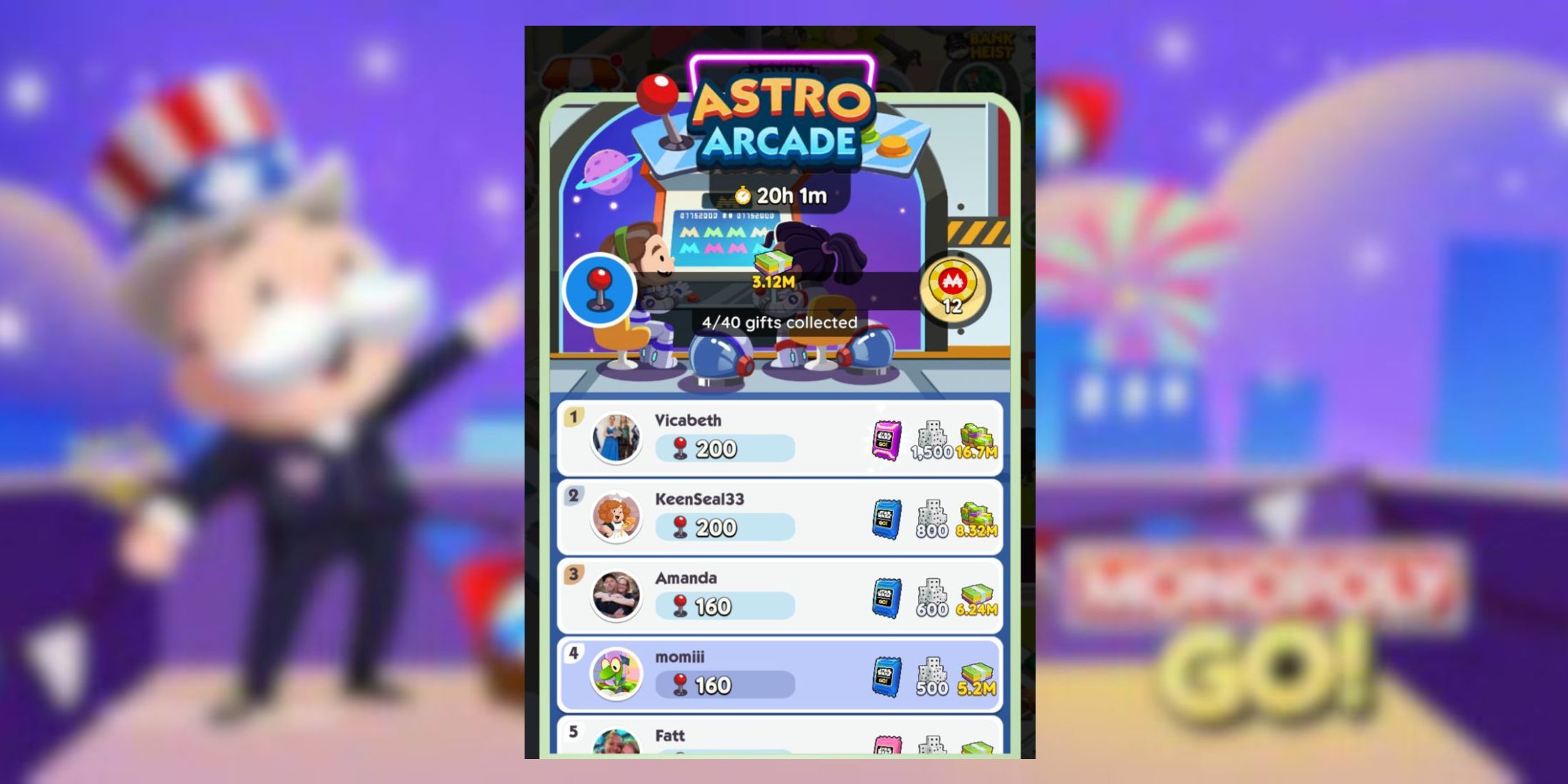 垄断地：Astro Arcade Rewards and Milestones