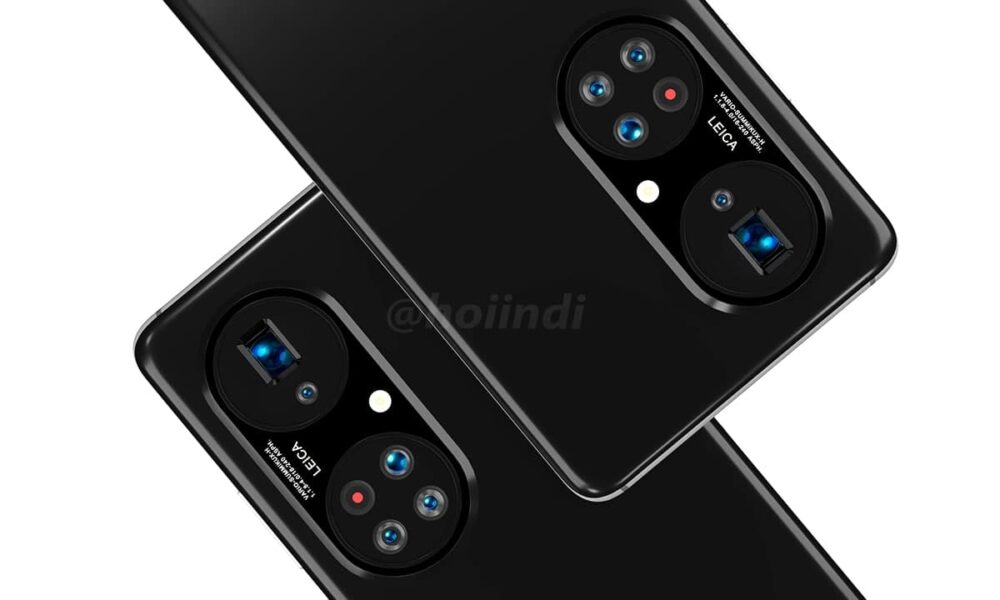 华为 P50 Pro Plus 的新概念渲染图展示了 Penta 相机设置