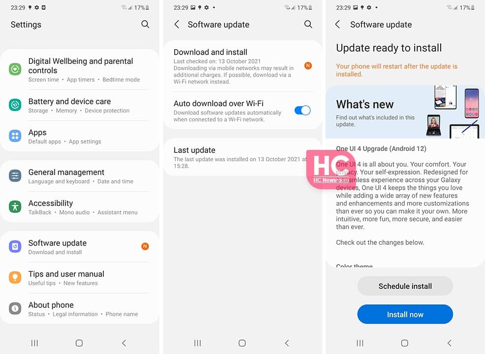 如何下载和安装三星 One UI 4（Android 12）测试版 - 飞鸟矩阵